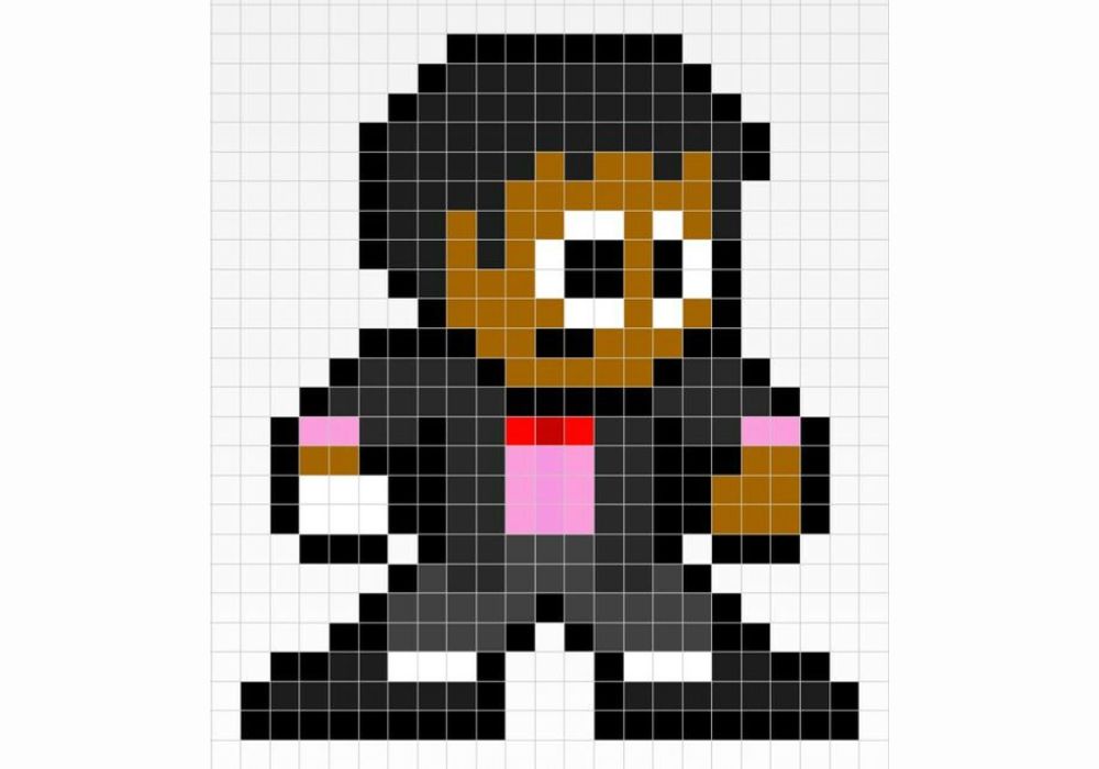 Dibujo Pixel Art Michael Jackson | Descargar Plantilla en PDF